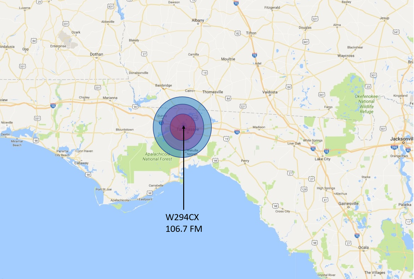 Broadcast Coverage Areas | Faith Radio Network, Inc